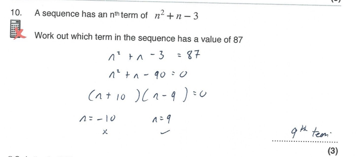 KS4. Algebra & Graphs. Finding the nth term of sequences – Maths with David