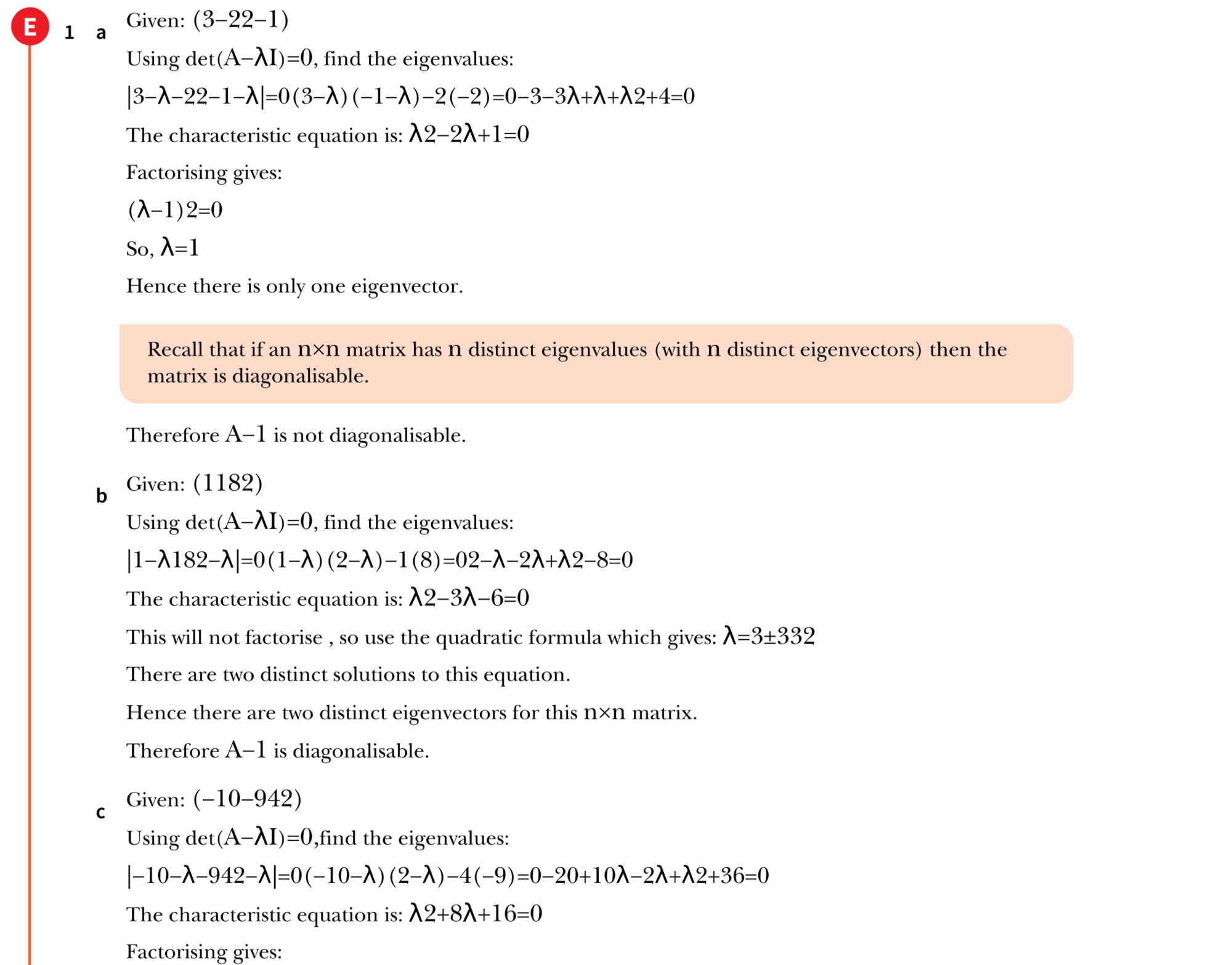 9231 Fp2 Matrices 2 Exercise 20c Worked Solutions Maths With David
