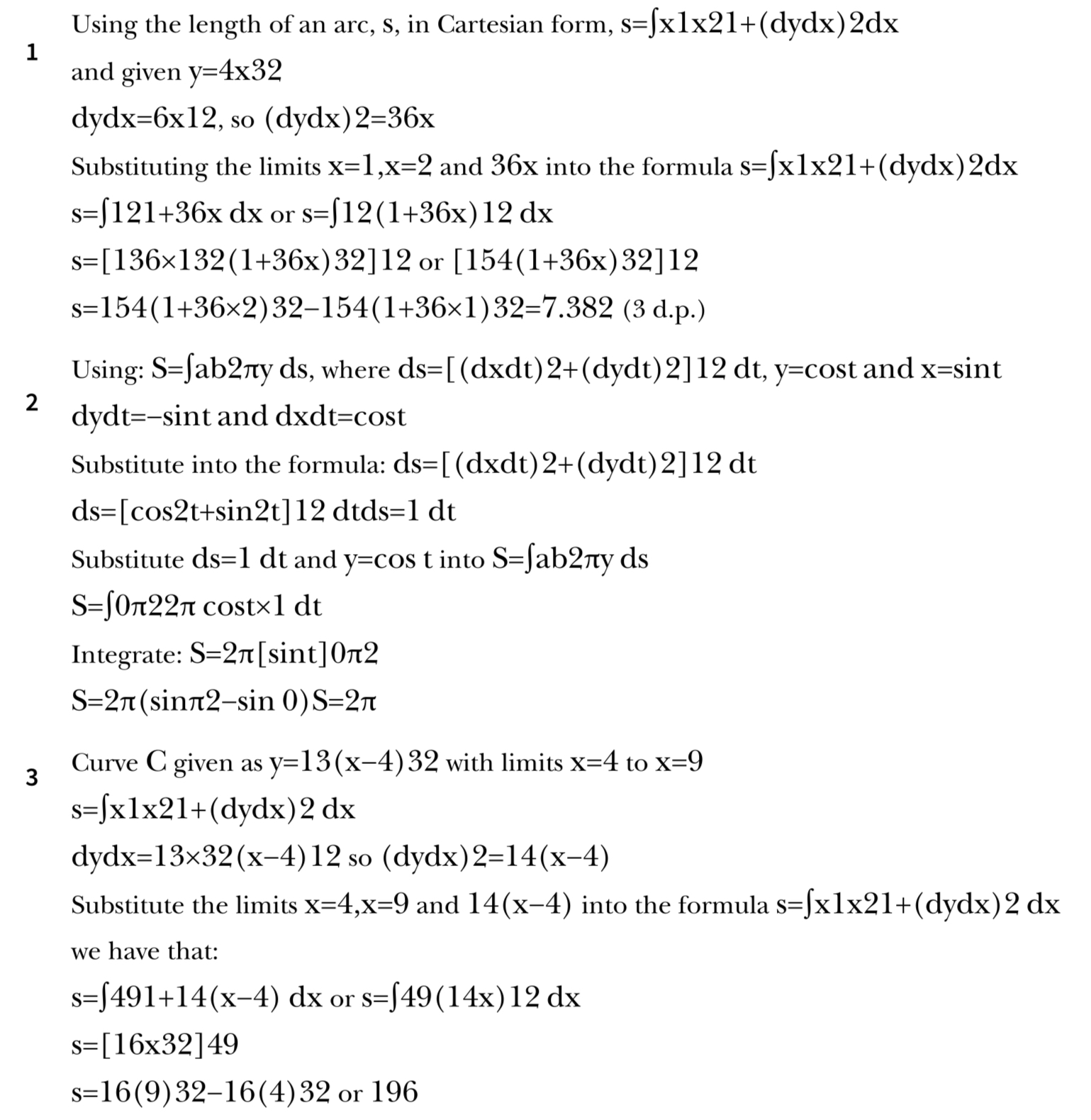 9231. FP2. Integration. Exercise 22C Worked Solutions – Maths with David