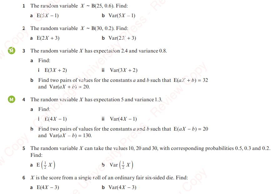 9709. S2. Linear Combinations of Random Variables – Maths with David