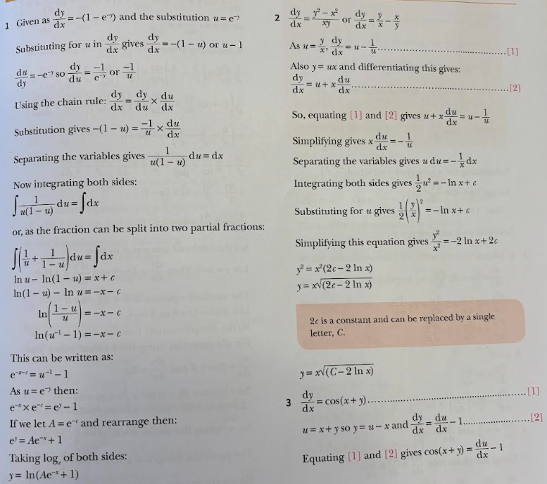 9231. FP2. Differential Equations. Exercise 4 & End of Chapter Exercise ...