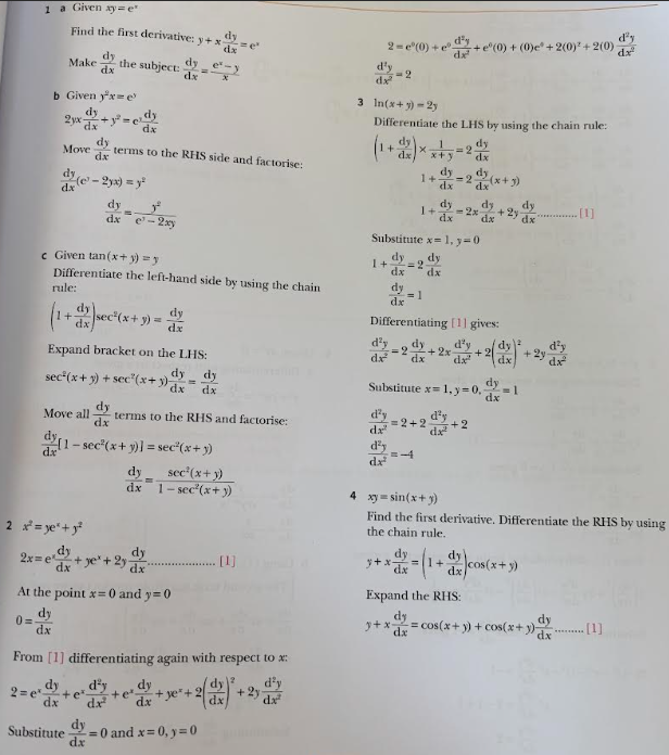 9231. FP2. Differentiation. Exercise 21A. Worked Solutions – Maths with ...
